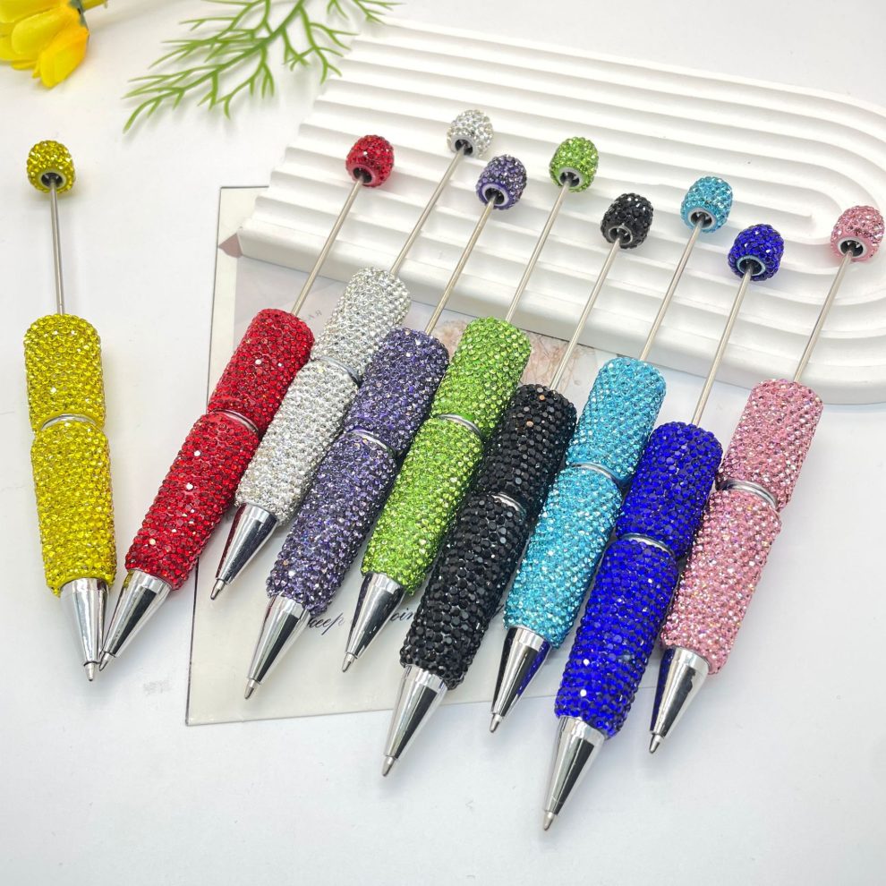 Full Rhinestone Solid Color Beadable Pens - JUZEA – Premium Beads ...